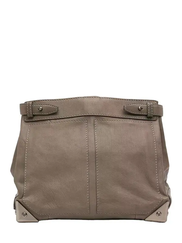 ALEXANDER WANG 2011-2012 Leather Fold Over Trunk Adele Clutch Bag - Brown