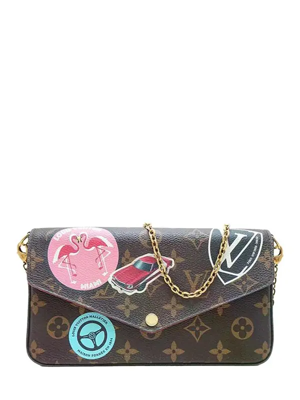 LOUIS VUITTON Monogram World Tour Pochette Felicie - Brown