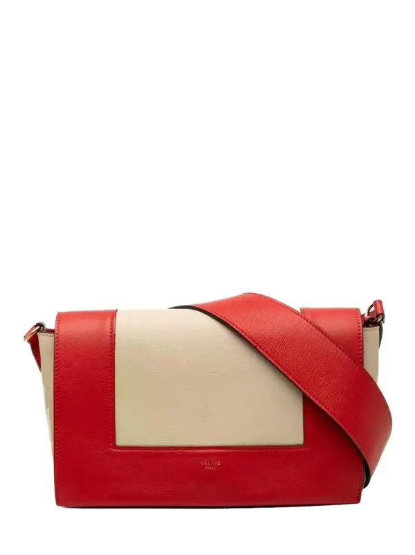 Celine Medium Shiny Smooth Calfskin Frame Shoulder Bag - Red