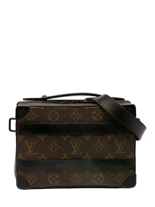 LOUIS VUITTON Monogram Macassar Handle Soft Trunk Satchel - Brown