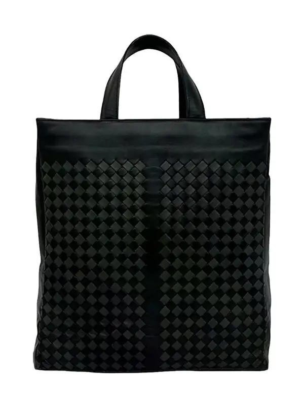 Bottega Veneta Bicolor Nappa Intrecciato Tote Bag - Black