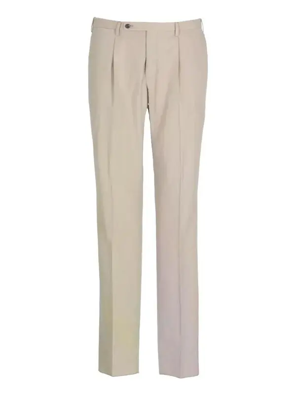 Incotex Pleated Pressed-crease Trousers - Neutrals