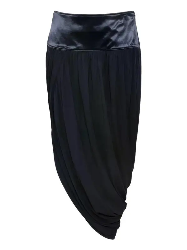 FERRAGAMO Draped Asymmetric Skirt - Blue