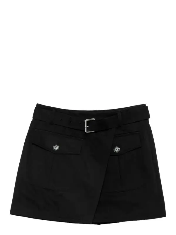 Proenza Schouler Belted Wrap Skorts - Black