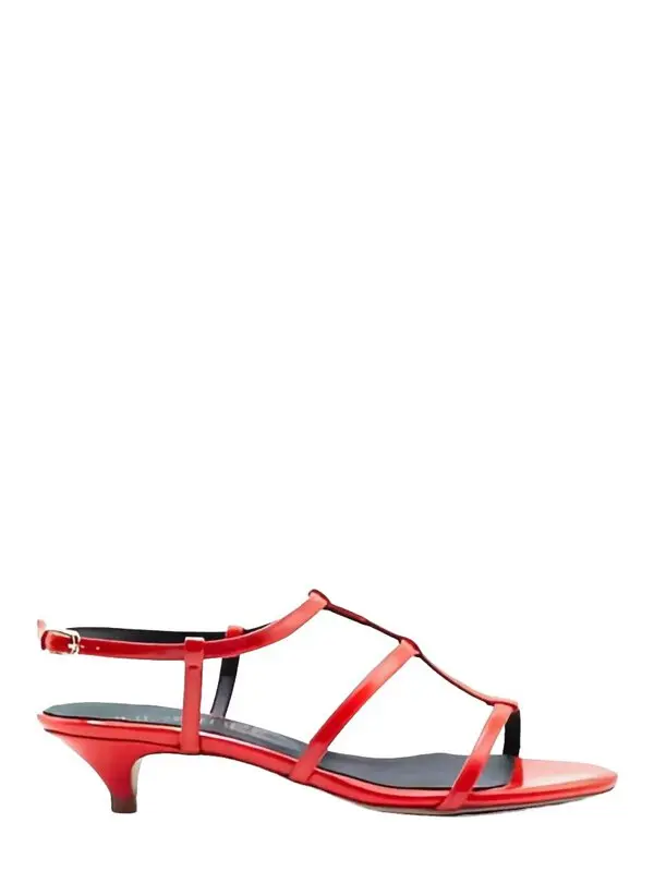 JULIE DEE Strappy Kitten-heel Sandals - Red