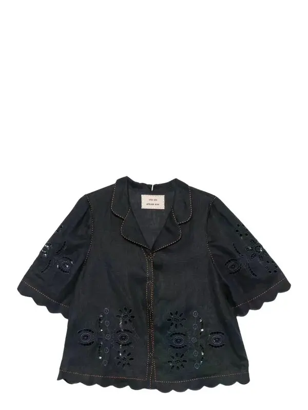Vita Kin Balthazar Broderie Anglaise Blouse - Blue