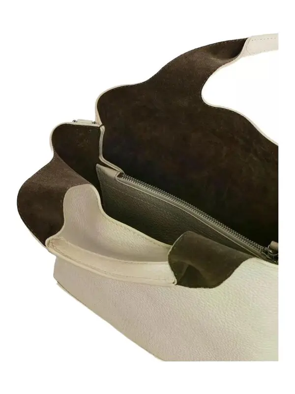 Hogan Grained Leather Tote Bag - Neutrals