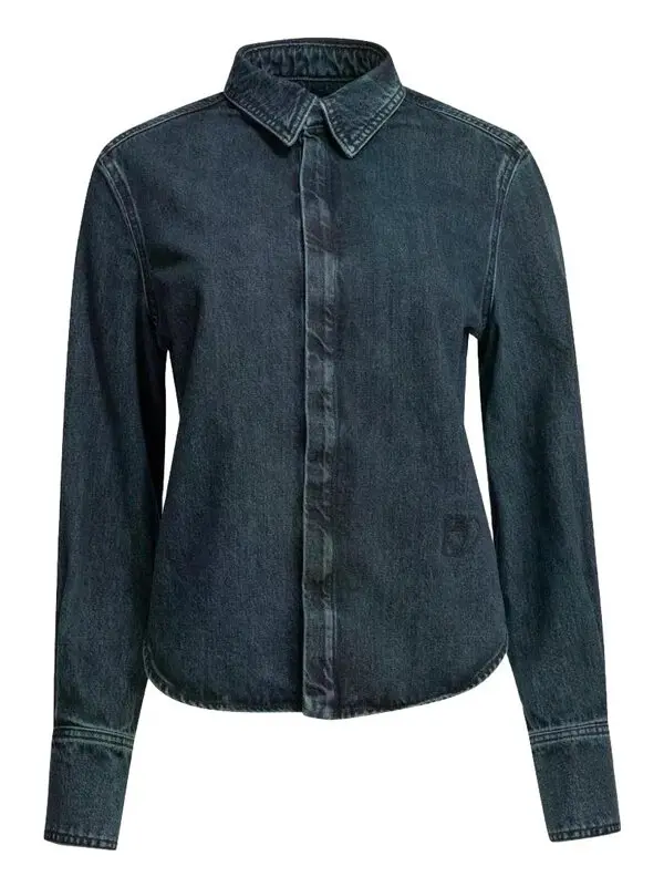 SA SU PHI Concealed-fastening Denim Shirt - Blue