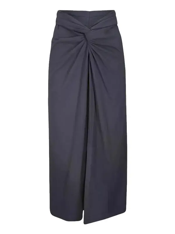 Vince Jersey Twist-detail Draped Skirt - Grey
