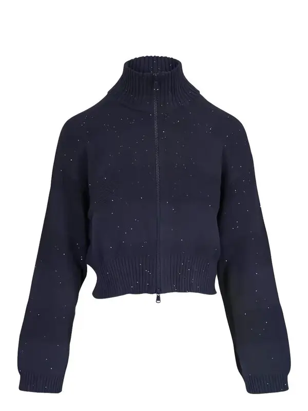 Brunello Cucinelli Sequin Embellished Zip-up Cardigan - Blue