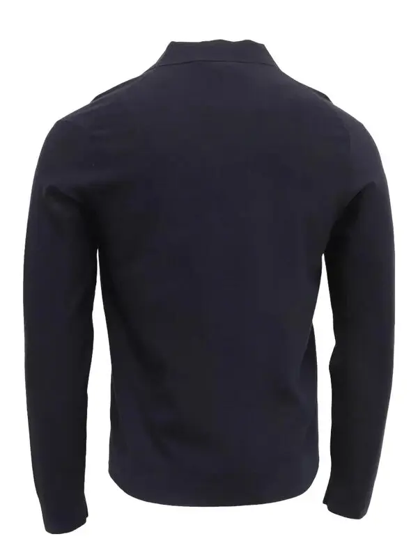 Theory Navy Knitted Collared Sweater - Blue