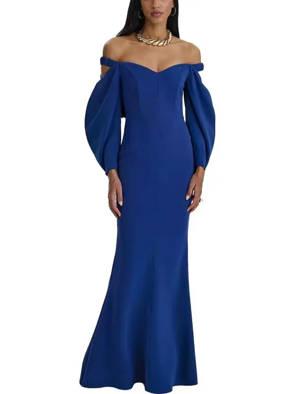 MOOS STUDIO Muse Off-shoulder Gown - Blue