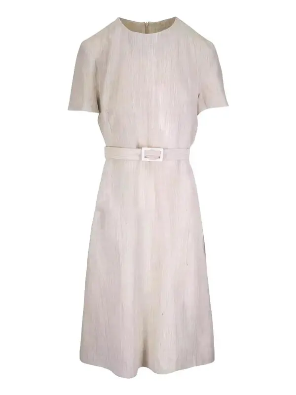 Kiton Belted Short-sleeve Midi Dress - Neutrals