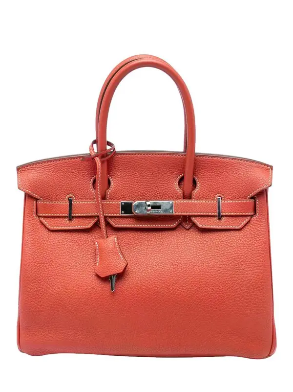 Hermès 2011 Clemence Birkin 30cm Retourne Handbag - Red