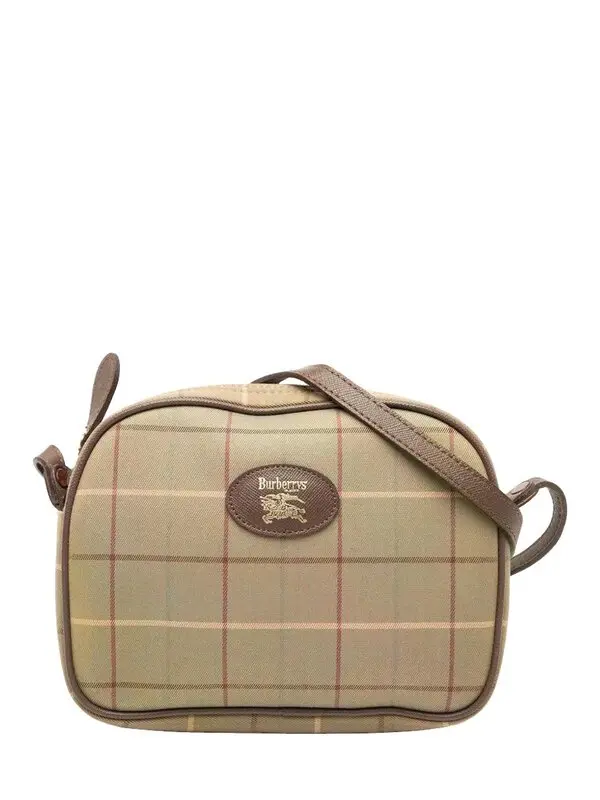 Burberry Vintage Check Canvas Crossbody Bag - Brown