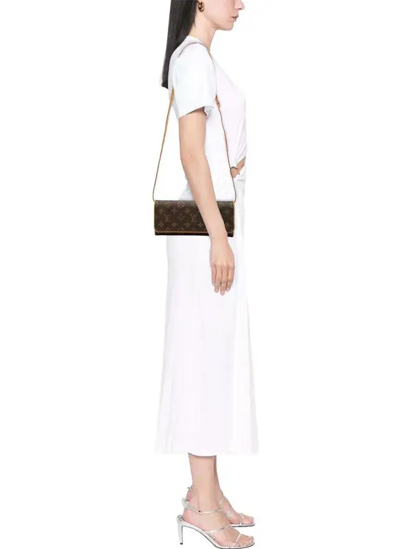 LOUIS VUITTON Monogram Pochette Twin Gm Bag - Brown