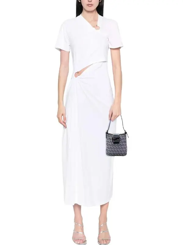 Fendi Zucchino Canvas Shoulder Bag - Grey