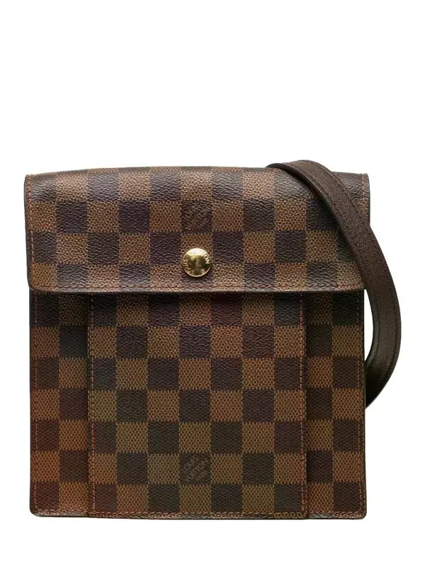 LOUIS VUITTON 2003 Damier Ebene Pimlico Crossbody Bag - Brown