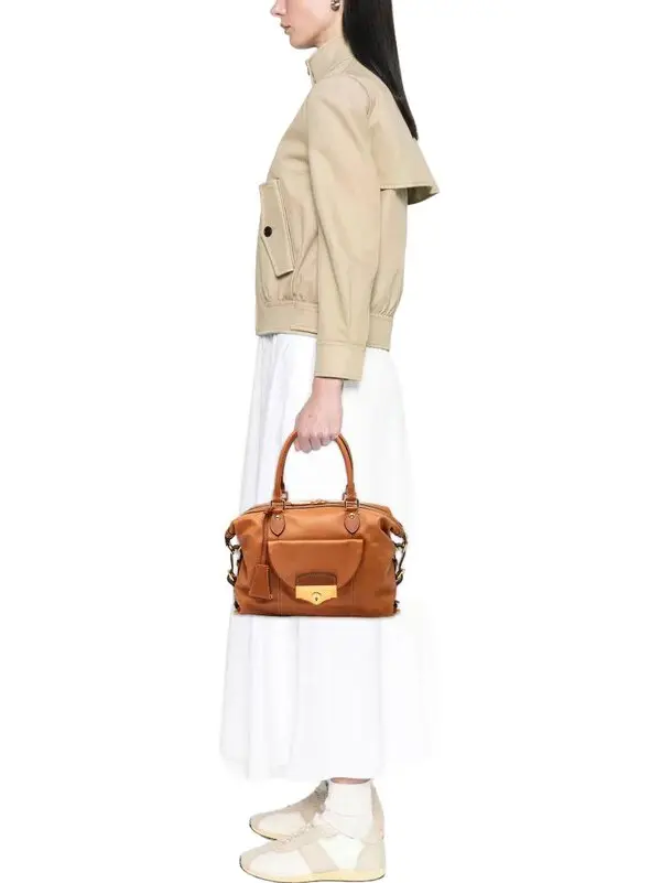 LOUIS VUITTON Veau Sac Louis Satchel - Brown