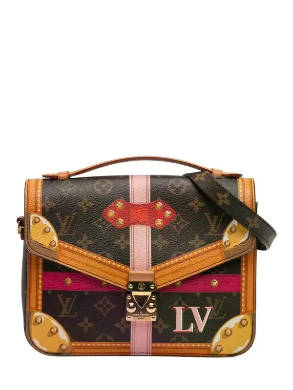 LOUIS VUITTON Monogram Summer Trunks Pochette Metis Satchel - Brown