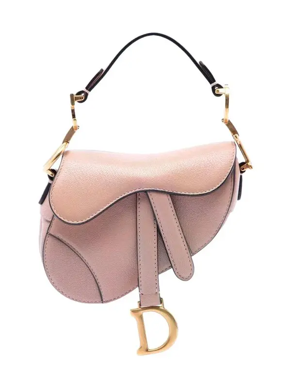 Dior 2021 Micro Goatskin Saddle Bag Satchel - Brown