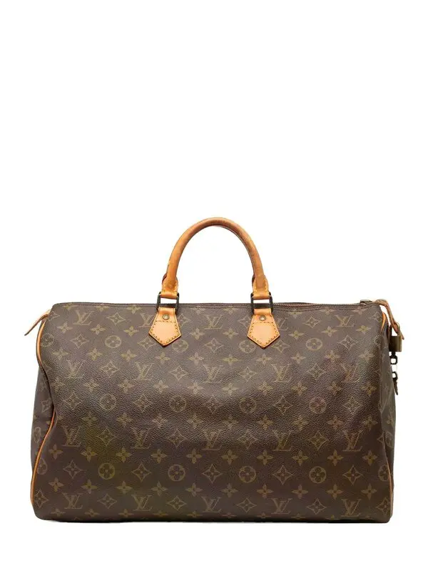 LOUIS VUITTON 1987 Monogram Speedy 40 Boston Bag - Brown