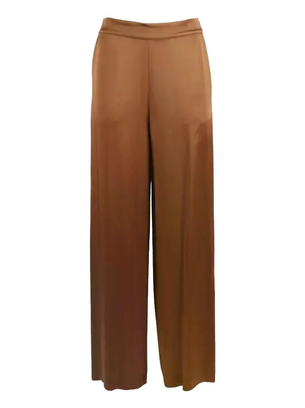 CLIPS Elasticated Waistband Wide-leg Trousers - Brown