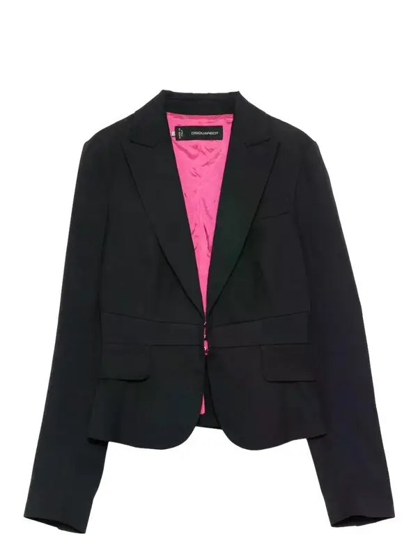 Dsquared2 Peak Lapel Single-breasted Blazer - Black