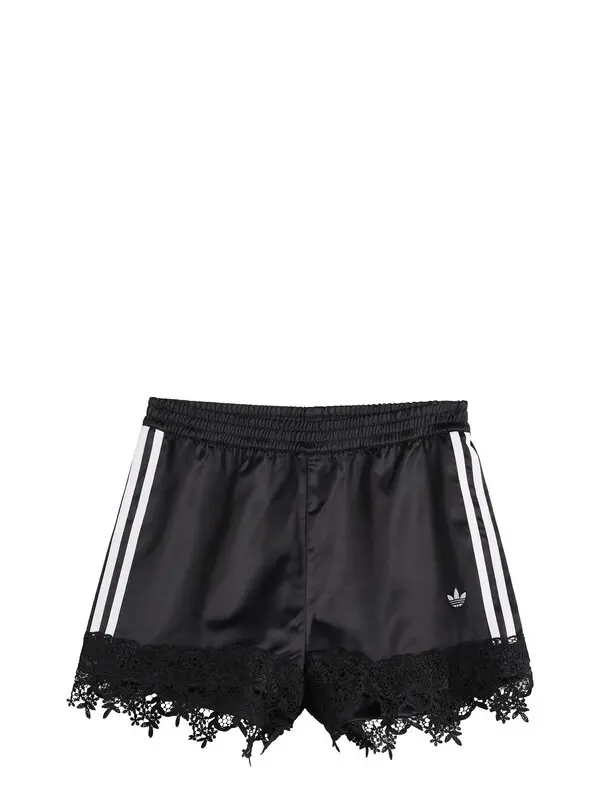 Adidas Firebird Satin Lace Trim Track Short - Black