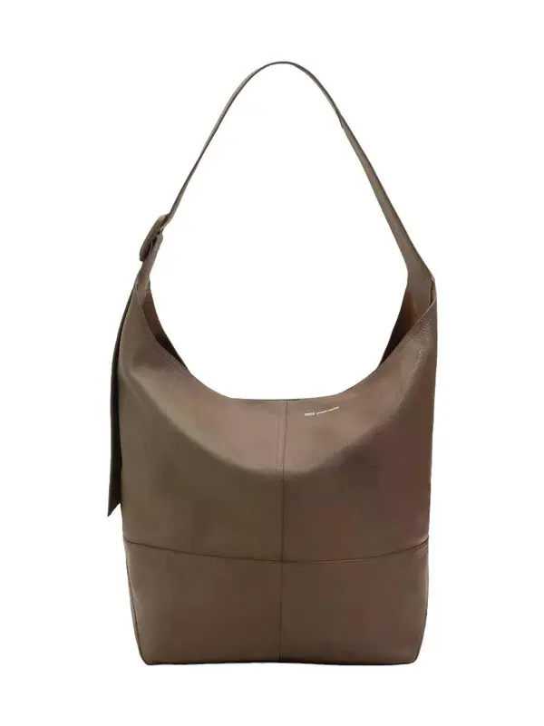 AMI Paris Etienne Taurillon Leather Crossbody Bag - Brown