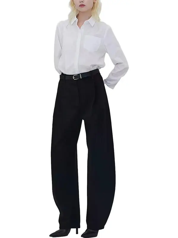 JUUN.J Pleated Balloon-leg Trousers - Black