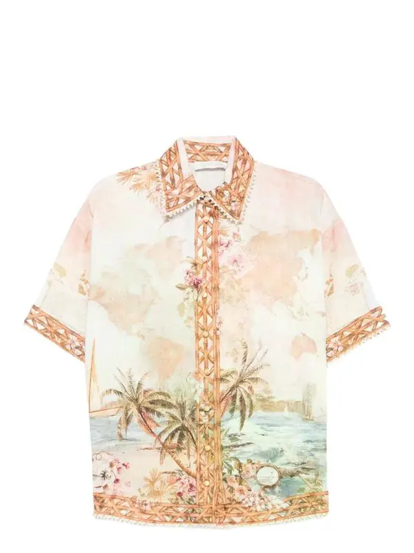 Zimmermann Mahon Print Shirt - Neutrals