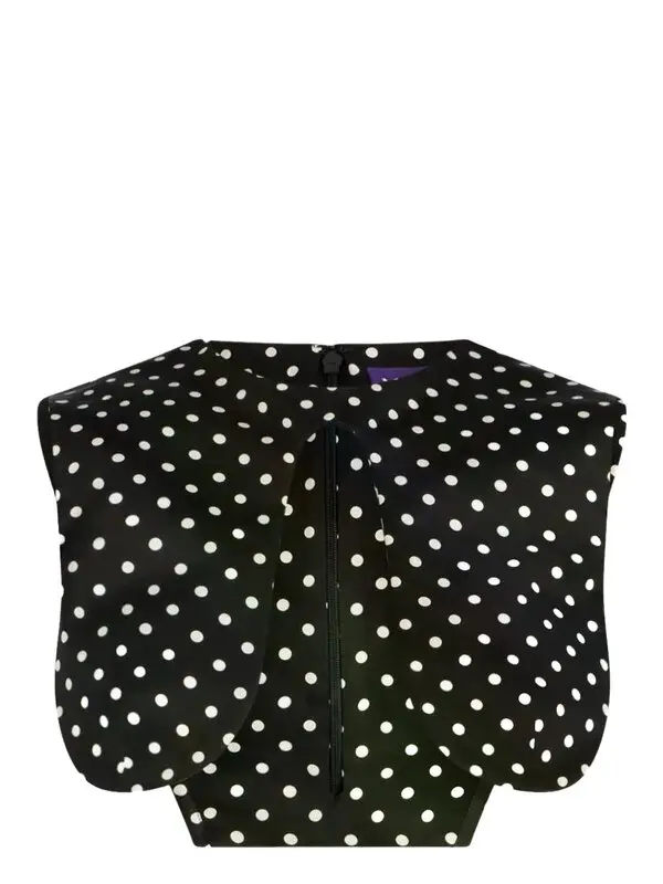 JEAN PAUL GAULTIER Asymmetrical Polka Dot Top - Black