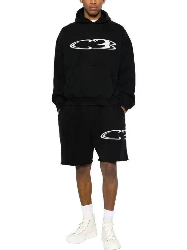 COLE BUXTON Logo Print Hoodie - Black