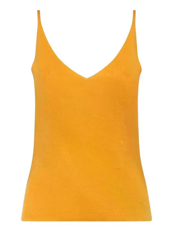 Loro Piana V-neck Knitted Top - Orange