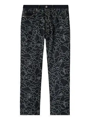 OVO X Bape Neon 1st Camo Denim Pant - Indigo