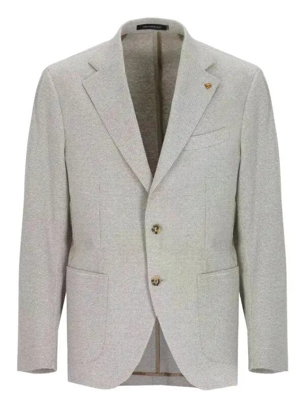 LATORRE Houndstooth-pattern Blazer - Grey