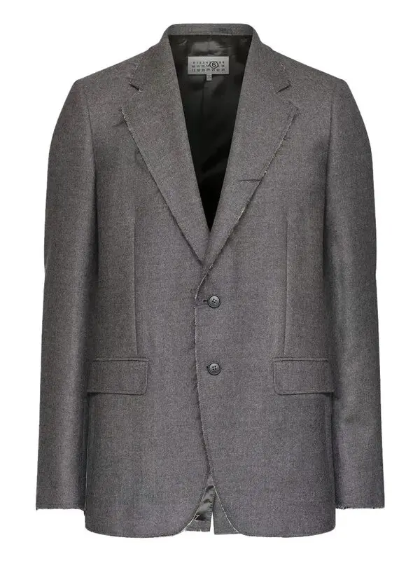 MAISON MARGIELA Frayed Edge Blazer - Grey