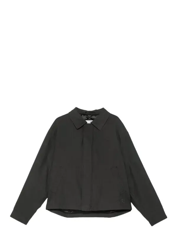 MAISON MARGIELA Charcoal Logo Embroidered Jacket - Grey