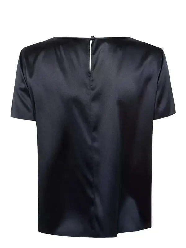 Emporio Armani Short-sleeved Silk Blouse - Blue