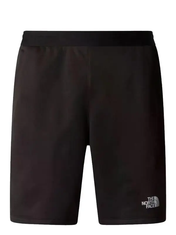 The North Face Logo Patch Ribbed-trim Shorts - Black