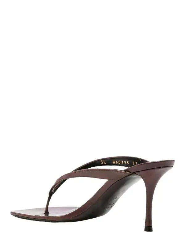 Saint Laurent Sue Thong-detail Sandals - Brown