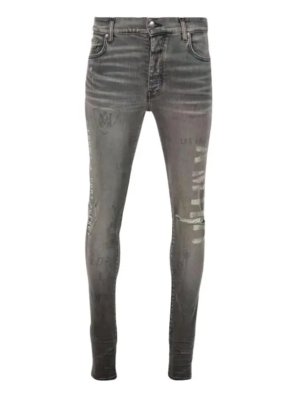 Amiri Military Stencil Jeans - Grey