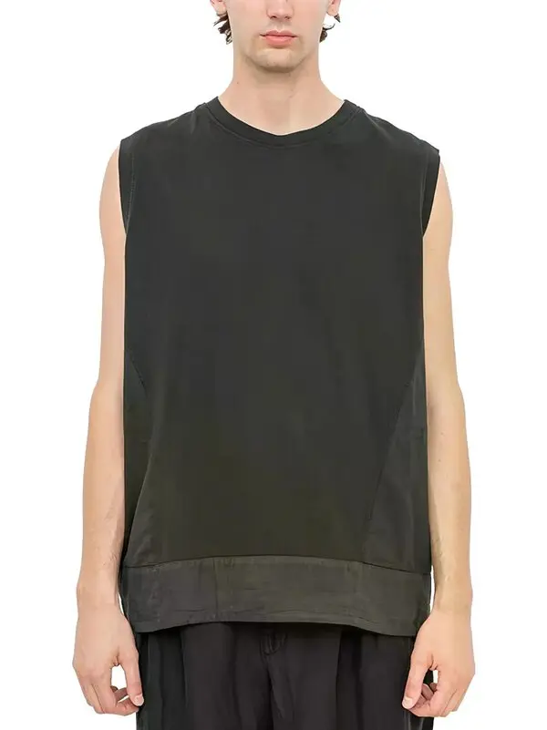 Andrea Ya'aqov Panelled Sleveless T-shirt - Black