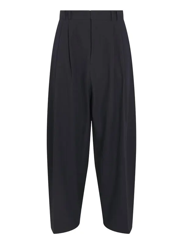 Studio Nicholson Cotton Pleated Trousers - Navy