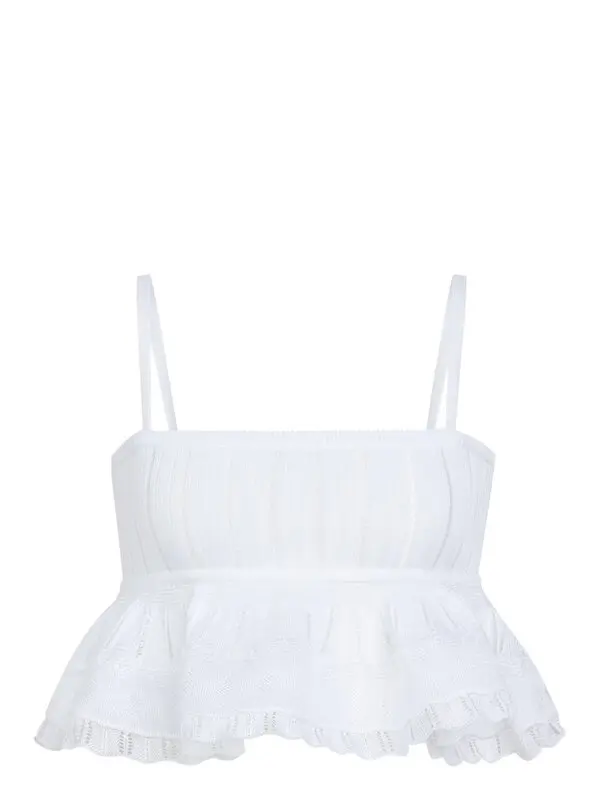 Alaïa Crinoline Knit Top - White