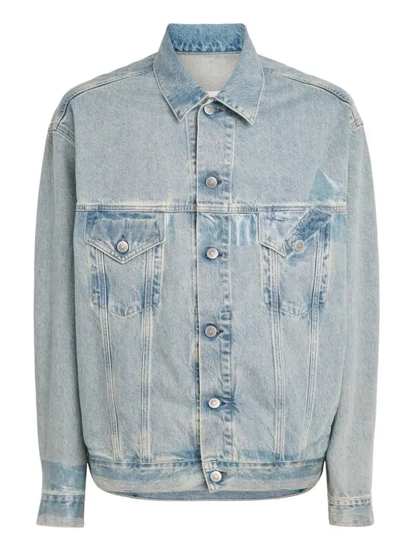 MAISON MARGIELA Distressed Denim Jacket - Blue
