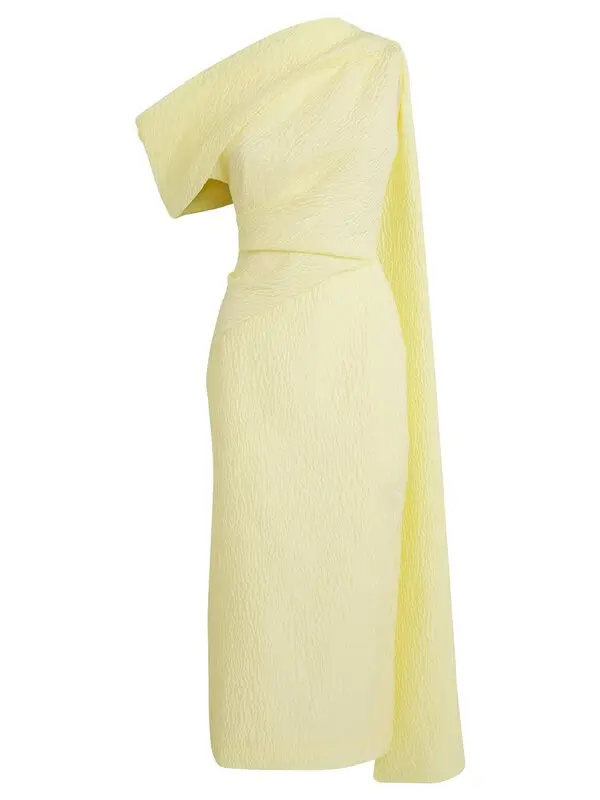 ROKSANDA One-shoulder Draped Midi Dress - Yellow