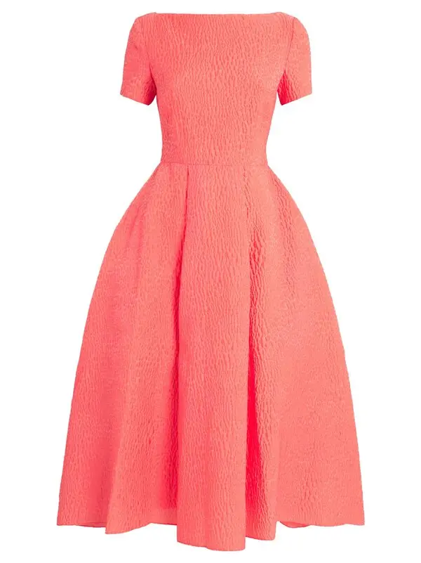 ROKSANDA Cloqué Vaela Midi Dress - Orange