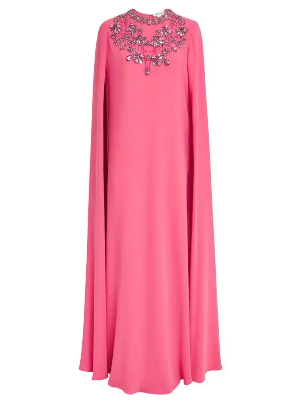 Zuhair Murad Embellished Cape Gown - Pink